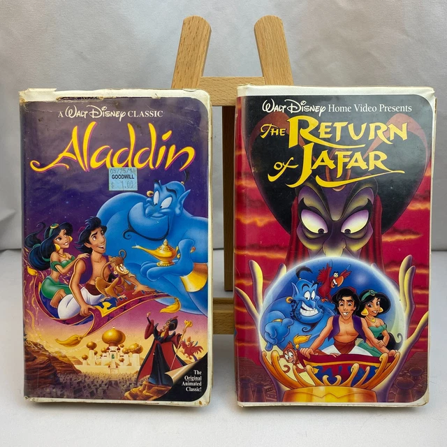 WALT DISNEY'S ALADDIN & The Return Of Jafar Clamshell VHS Video Lot £5. ...