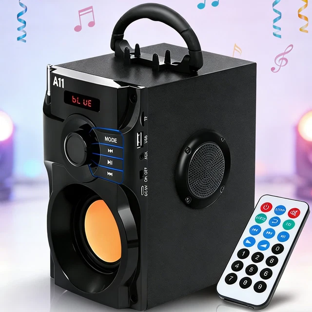 WIRELESS BLUETOOTH PORTABLE Outdoor Party Speaker Subwoofer FM Radio ...