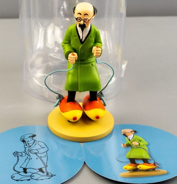 TINTIN FIGURINE MOULINSART 42197 Calculus on Motorskates 12cm Resin ...