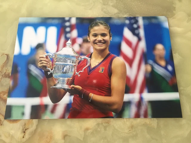 EMMA RADUCANU PHOTO 12x8 Tennis US Open Cup Winner 2021 £12.50 ...