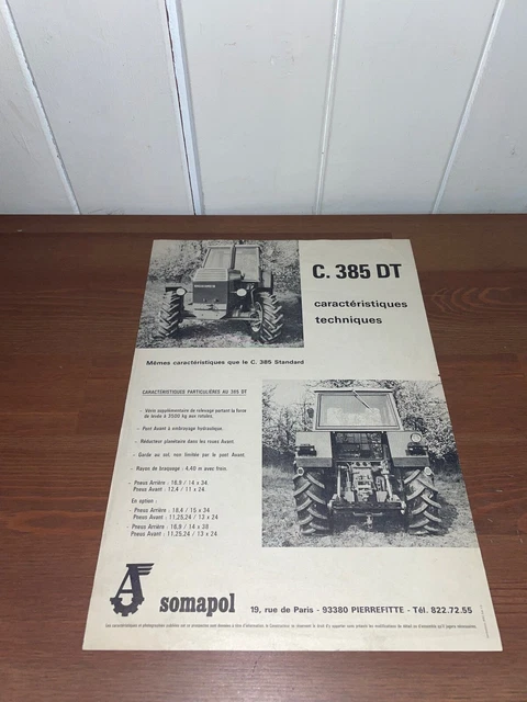 BROCHURE PROSPEKT PROSPECTUS TRACTEUR URSUS C.385DT tractor-traktor-zetor-deutz EUR 9,99 ...