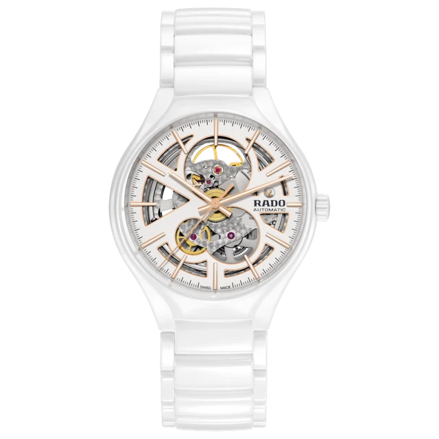NEW RADO TRUE Automatic Open Heart Ceramic White Dial Men's Watch ...