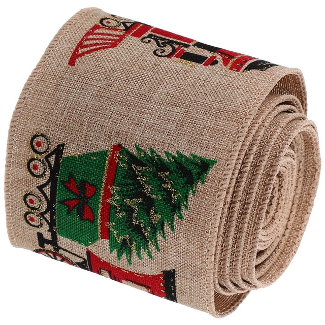 1 ROLL OF DIY Ribbon Xmas Cartoon Pattern Ribbon Gift Box Wrapping ...