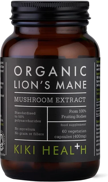 KIKI HEALTH ORGANIC Lion's Mane Extract 400mg 60 Capsules £25.03 ...
