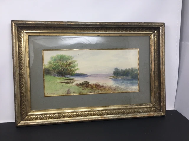 WILLIAM G. PUDDEFOOT Watercolor Painting Martha’s Vineyard Landscape ...