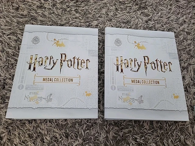 HARRY POTTER MEDAL Collection 100 Medals - 2 Binders 98 Gold 2 Silver ...