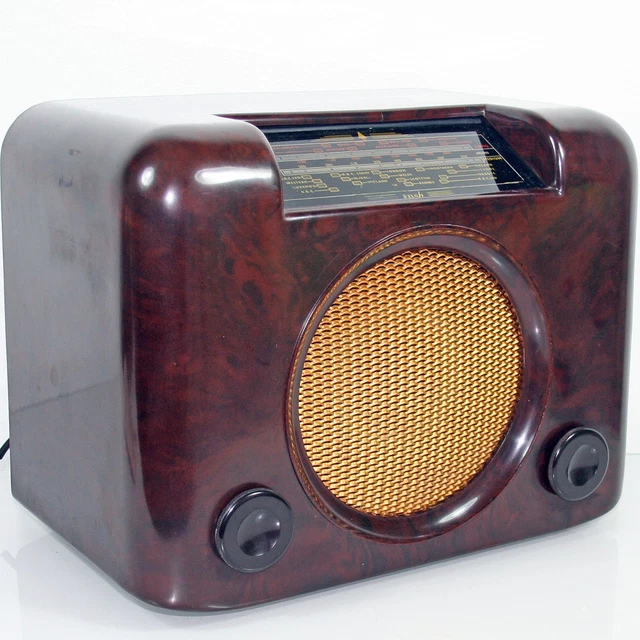 VINTAGE 1950'S BUSH DAC 90A MW/LW FIVE VALVE BROWN WALNUT BAKELITE ...