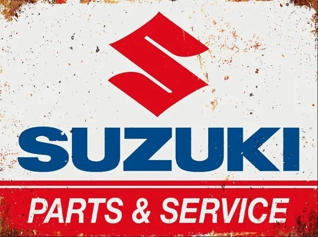 SUZUKI PARTS SERVICE, Retro Metal Sign Man Cave / Garage / Vintage ...