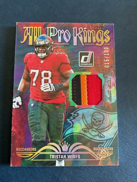 2023 TRISTAN WIRFS Panini Donruss All Pro Kinks Patch 3 Couleurs #15/ ...