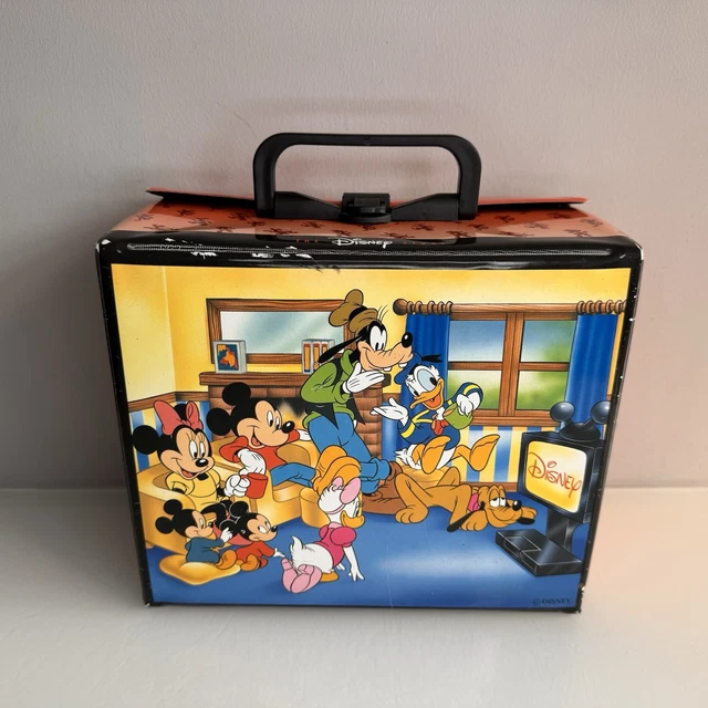 VINTAGE DISNEY MICKY Mouse, Donald, Goofy, Pluto VHS Storage Container & Tapes £24.99 - PicClick UK
