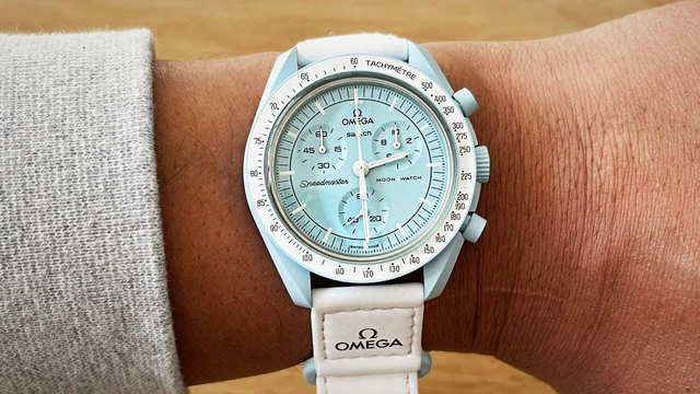 OMEGA X SWATCH Mission to Uranus | Baby Blue | Watch MoonSwatch 100% ...