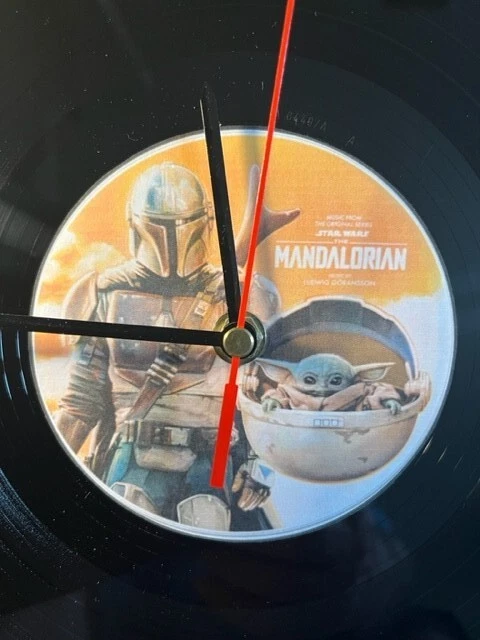 STAR WARS - Din Grogu & Mandalorian -12 Inch Vinyl Record Wall Clock ...