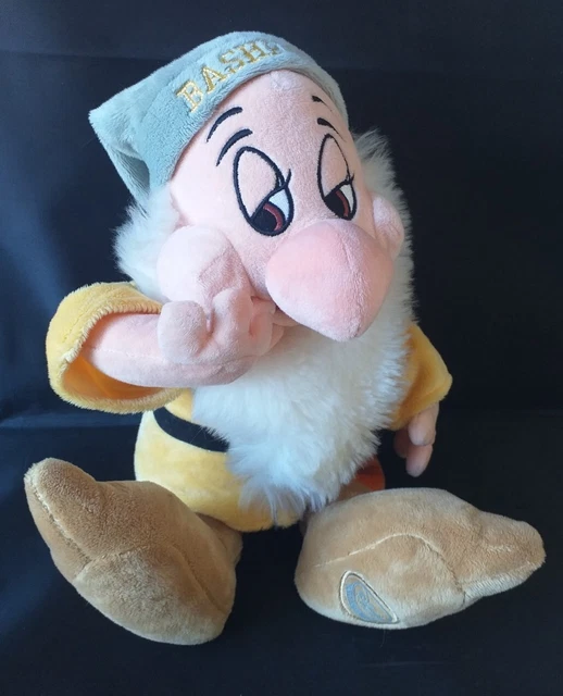 DISNEY SNOW WHITE & The Seven Dwarfs BASHFUL 17" Beanie Velour Plush ...