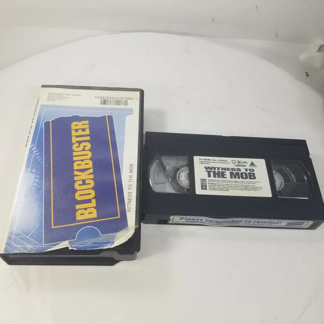 ORIGINAL BLOCKBUSTER VIDEO VHS "Witness to the Mob" Clamshell Rental ...