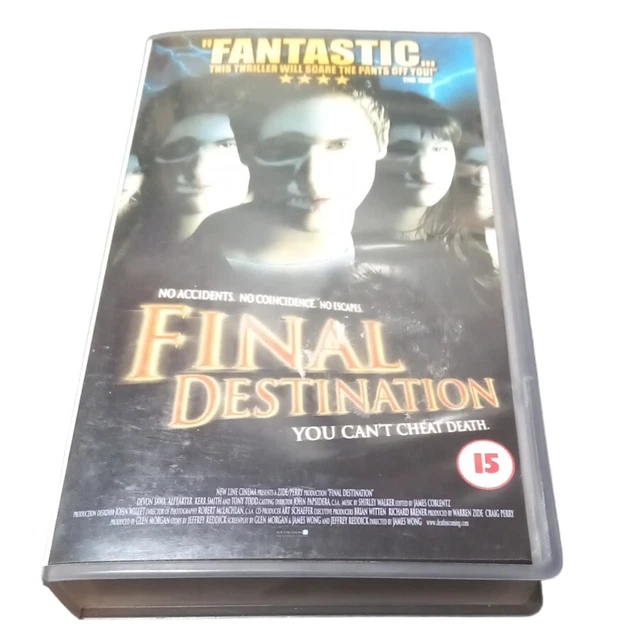 FINAL DESTINATION, VHS Video Tape, 2001, Devon Sawa, Cert 15 Movie £3. ...
