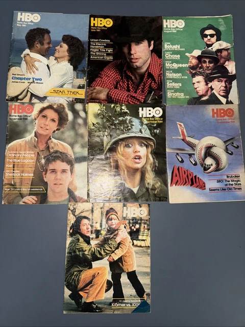 7 VINTAGE 1981 Premium Channels Monthly TV Guides - HBO Airplane $45.00 ...