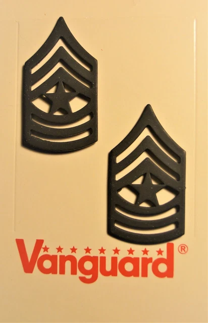 US ARMY SERGEANT Major SGM/E-9 Rank Insignia Set Subdued Metal ...