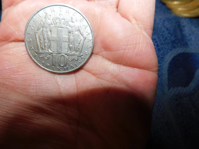 MONETA GRECA DA Collezione 1968 10 Dracma Apaxmai EUR 7,15 - PicClick IT