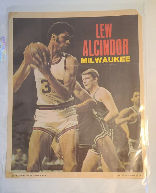 1970 TOPPS AFFICHES basket-ball #13 Lew Alcindor/Kareem Abdul Jabbar ...
