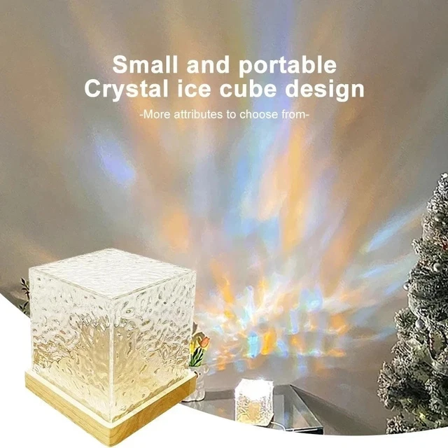 CUBE NORTHERN LIGHTS Water Wave Night Light With Remote Led Atmosphere ...