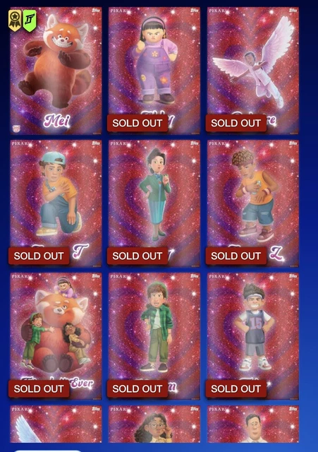 TOPPS DISNEY COLLECT Turning Red Character Collection Full Set/Awards ...