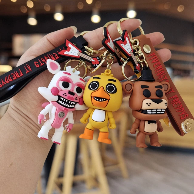5PCS FNAF FIVE Nights At Freddy's Keychain Freddy Foxy Xmas Gifts for ...