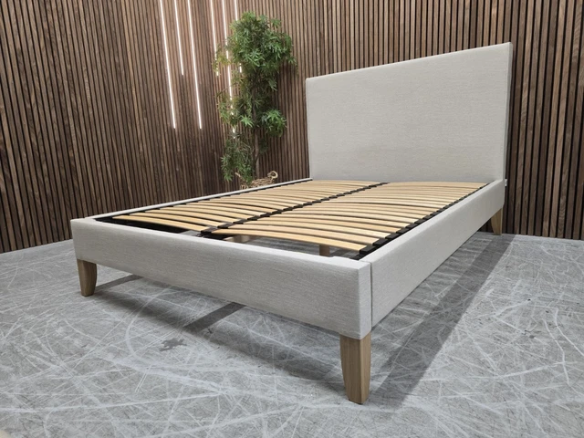 LOAF PIPER KING Size Bed Frame In Thatch House Fabric RRP-£1095 £795.00 ...