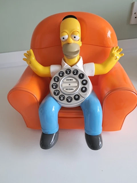 THE SIMPSONS “AT Home” Homer Simpson Animated Phone Vintage Rare 2004 ...