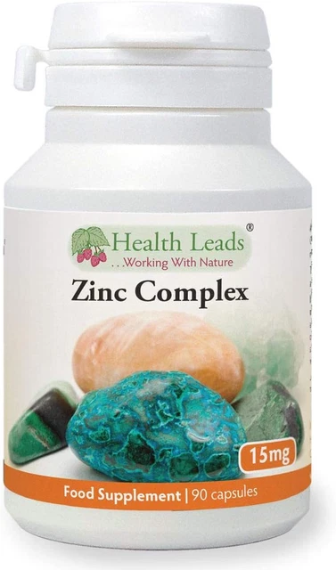 ZINC COMPLEX 15MG 90 Capsules, without Magnesium Stearate, Zinc ...