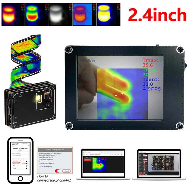 2.4& INFRARED THERMAL Imager & 200MP Visible Light Camera IR Resolution ...