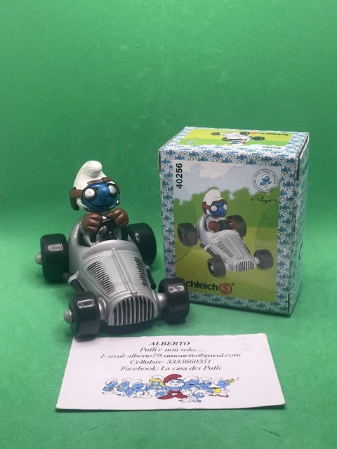 PUFFI SMURFS SMURF Super Puffo Macchina Grigia Silver Racing Car 40256 ...