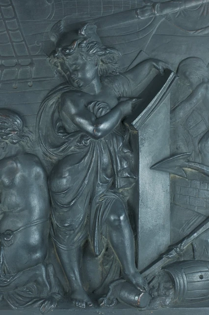 CARRIER-BELLEUSE GRAND BAS reliefs Putti Amour Voyage marine 19e décor ...