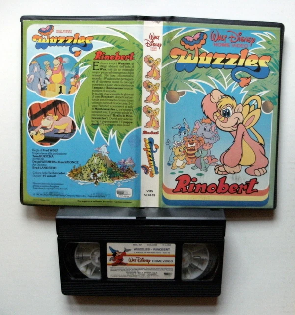 VHS WUZZLES: RINOBERT - Walt Disney - 1^ Edizione Noleggio Maggio 1987 ...
