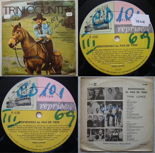 TRINI LOPEZ BIENVENUE Dans Le Pays Trini 1969 Mono Promo Uniq Cvr Rare ...