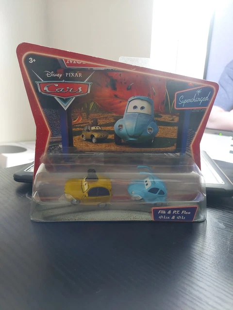 DISNEY PIXAR CARS SUPERCHARGED MOVIE MOMENTS flik and p.t. flea Diecast ... DISNEY PIXAR CARS SUPERCHARGED MOVIE MOMENTS flik and p.t. flea Diecast ...