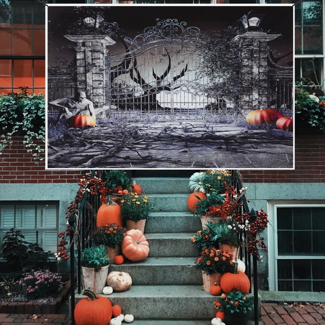 HALLOWEEN BACKDROP HORRIBLE Party Decorations Photography Backdrop for ...