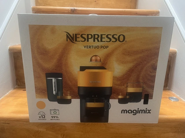 NESPRESSO VERTUO POP Coffee Machine - Yellow (Mango) + 30 Capsules £35. ...