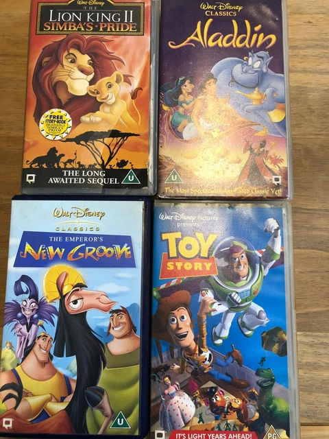 DISNEY VHS VIDEO Bundle Lion King Aladdin Toy Story Emperors New Groove ...