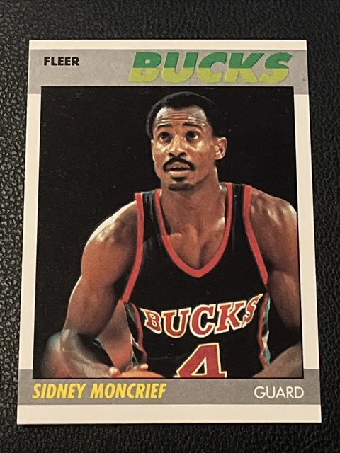 SIDNEY MONCRIEF HOF 1987 Milwaukee Bucks 87-88 Fleer Basketball #76 / ...