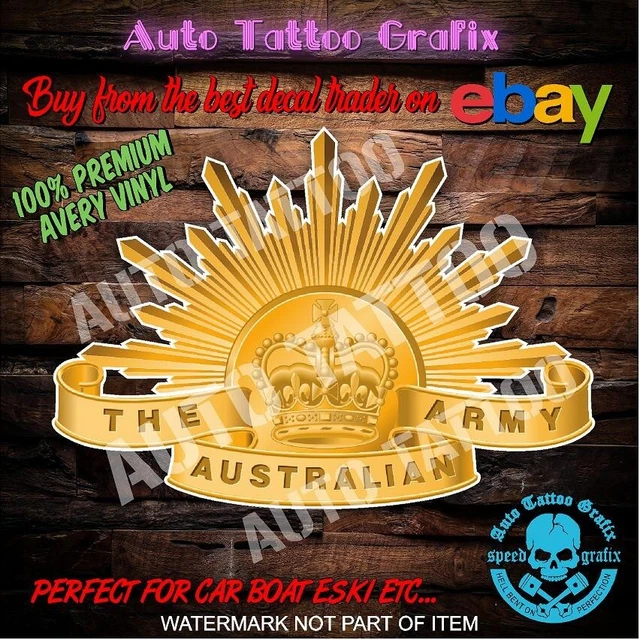 AUSTRALIAN ARMY RISING SUN Decal Sticker seventh pattern Military ...