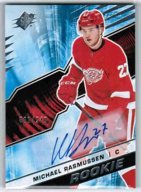 18/19 PIÈCE SPX Michael Rasmussen R-Mr Rookie Autographe Auto /249 ...