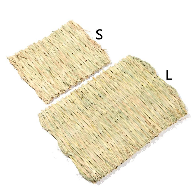 SQUIRREL NATURAL STRAW Bed Rabbit Grass Chew Mat Small Animal House ...