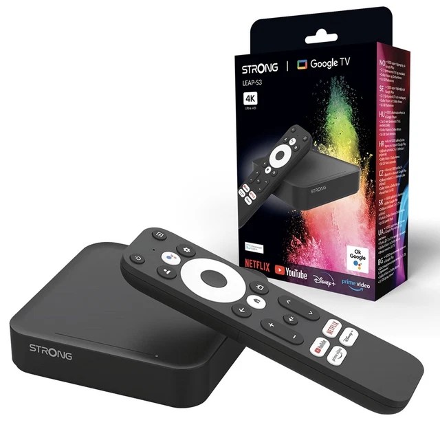 STRONG LEAP S3 UHD 4K Receiver Google TV Media Player (New - Opened Box ...