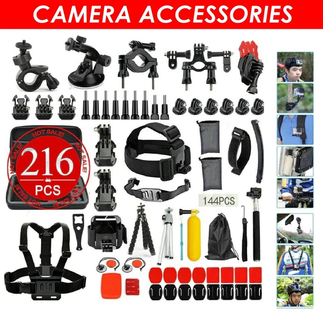 GOPRO HERO ACTION Camera Accessories Pack Case Chest Head Mount Float ...