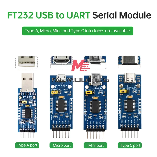 USB TO TTL FT232 Serial Adapter Communication Module FT232RL Chip For ...