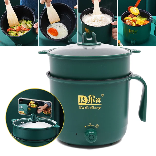 PORTABLE ELECTRIC RICE Cooker 1.5L Mini Small Rice Cook 2 Layers For 2 ...