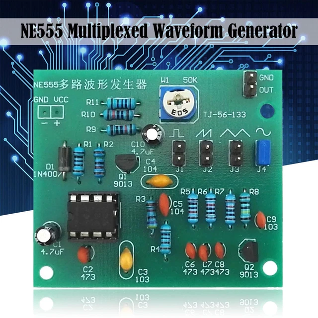 NE555 MULTI-CHANNEL WAVEFORM Generator Module Sine GX, Triangle Square ...