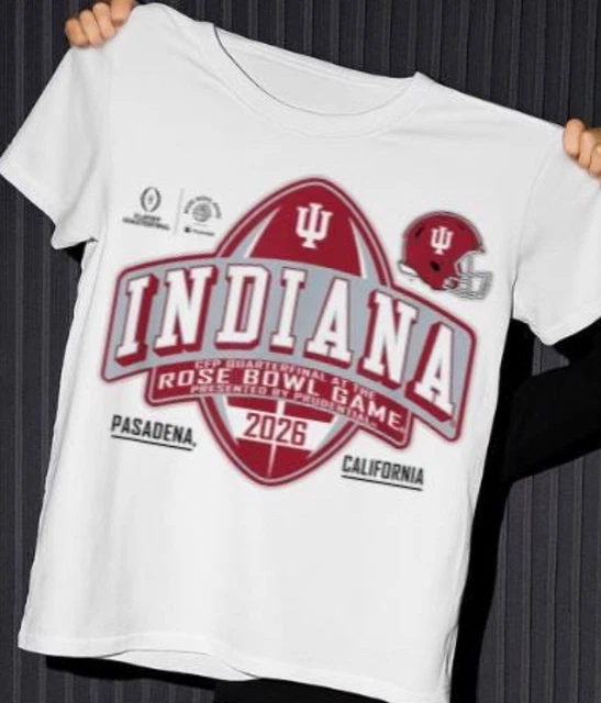 INDIANA HOOSIERS 2025 College Football Playoff Rose Bowl T-Shirt White ...