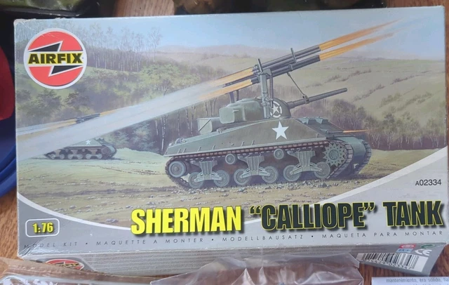 AIRFIX 1/76 SCALE U.S. Sherman "Calliope" Tank model kit. £14.00 ...