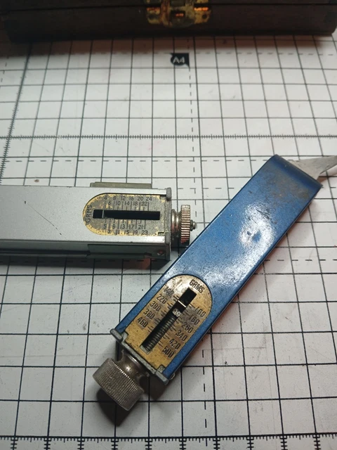 4 X STROWGER relay setting gauges in boxes - old GPO exchange tools £5. ...